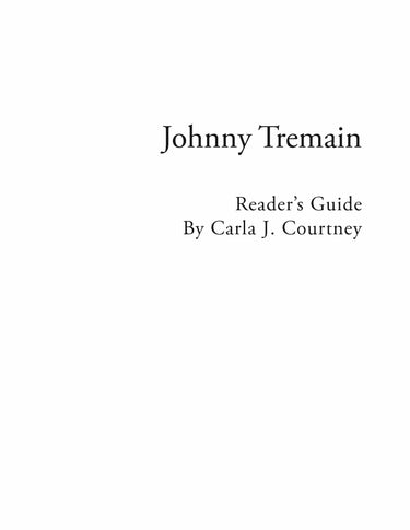 Johnny Tremain - Reading Guide (Download) – Canon Press
